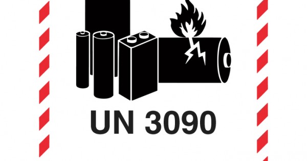 Marca Etiqueta rótulo de Batería de Litio UN 3090