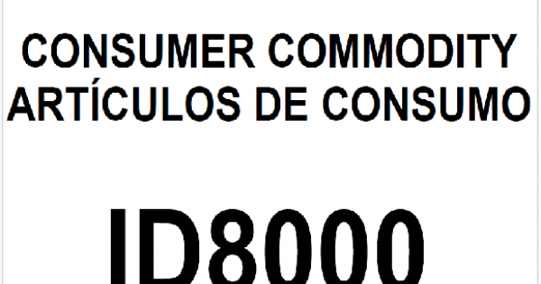 Etiqueta ID8000 Consumer commodity - Artículo de consumo