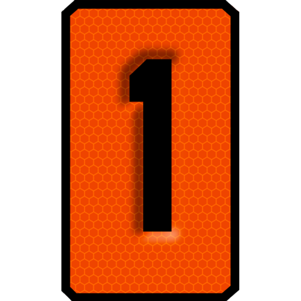 Números 1 Panel Naranja ADR para el envío y transporte de mercancías ...