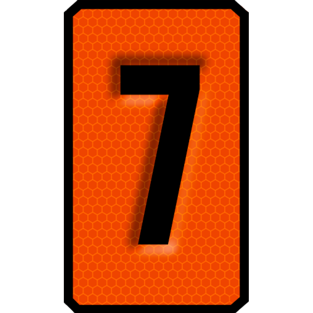 Número 7 Panel Naranja ADR para el envío y transporte de mercancías ...